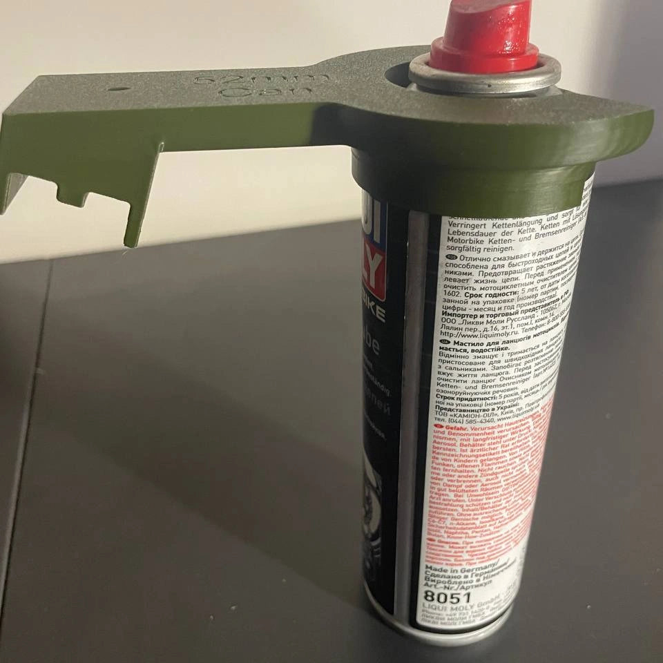 Can motorcycle 525 chain oiler | 3D-printed locally by independent makers.