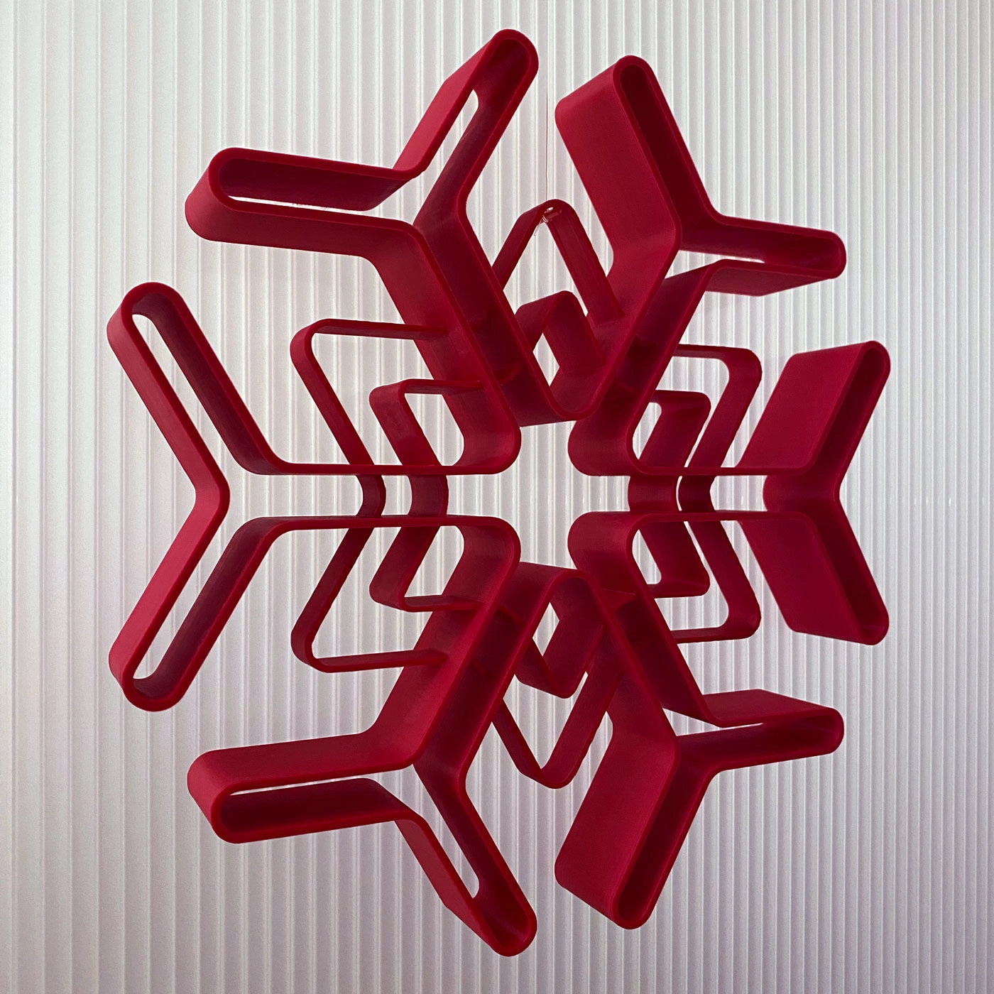 Mod Snowflake Sculpture | 3D-printed locally by independent makers.