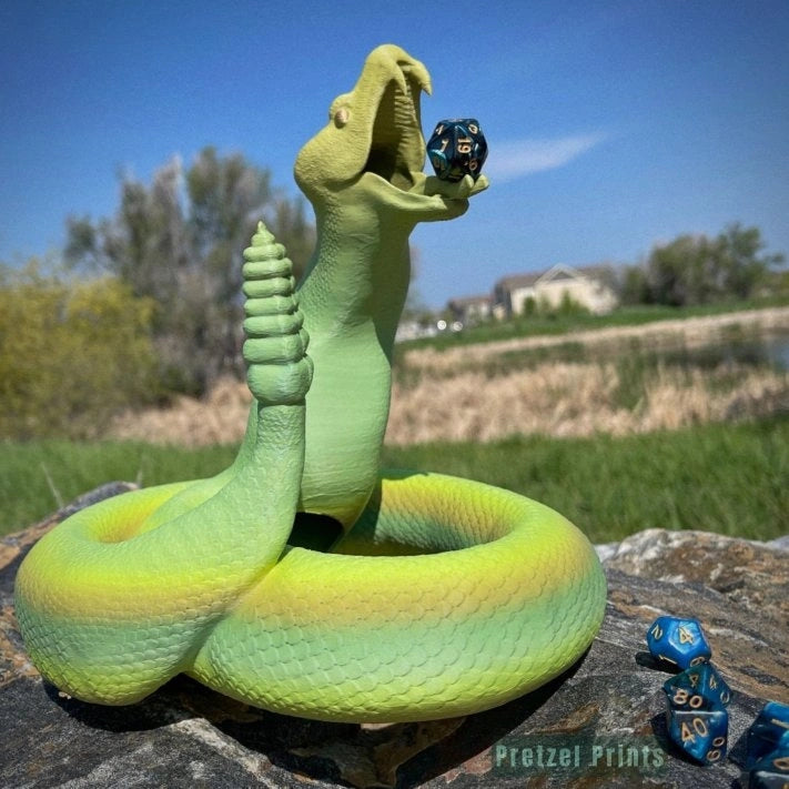Bone Rattling Viper Dice Tower By Pretzel Prints, dnd Accessories | 3D ...