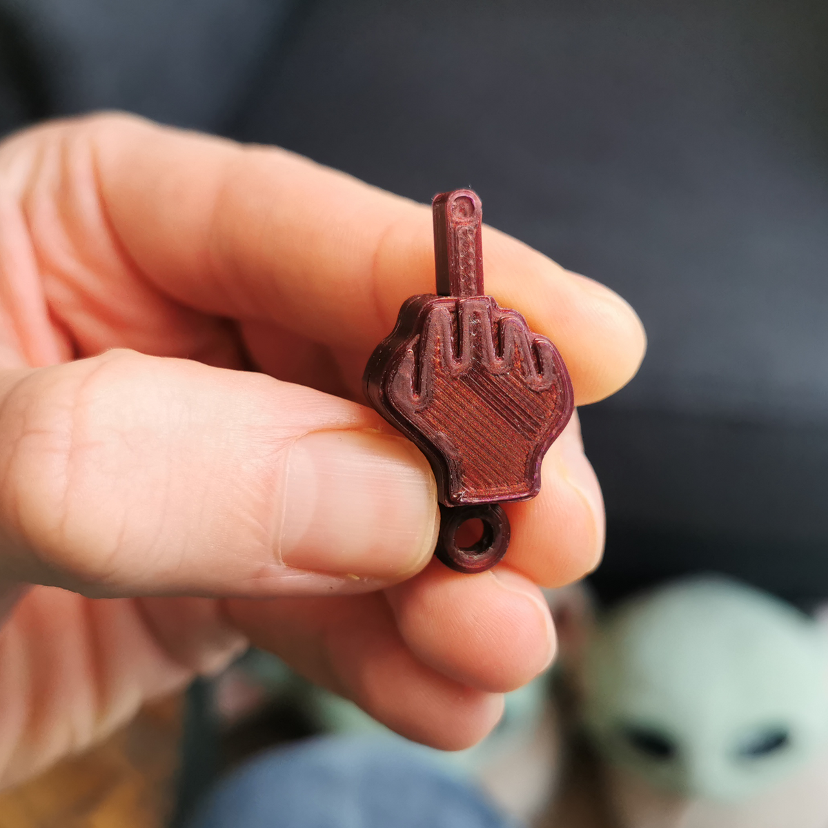 Mini Middle Finger Keychain - 3-pack! | 3D-printed locally by ...