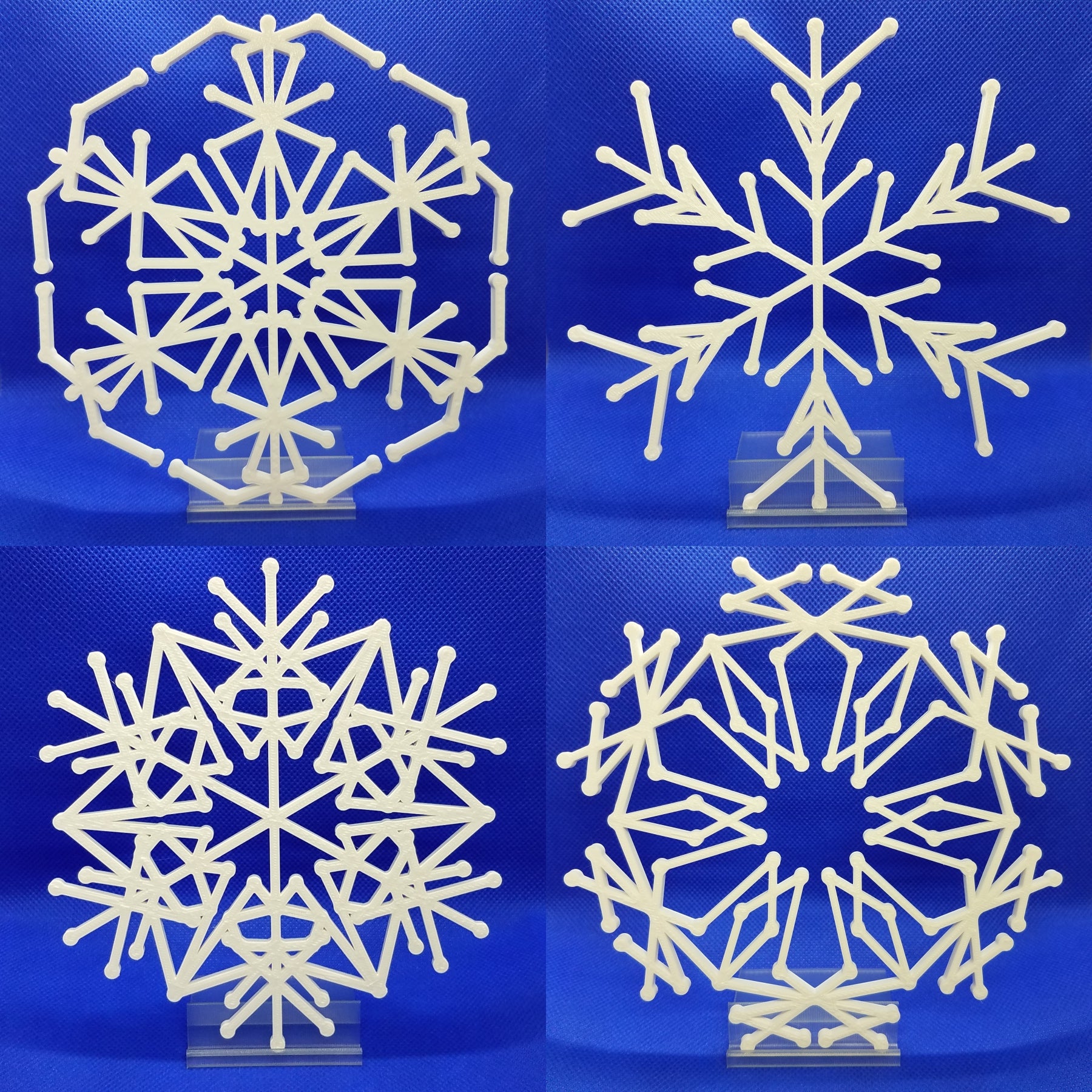Large Snowflakes With Stands | 3D-printed locally by independent makers.