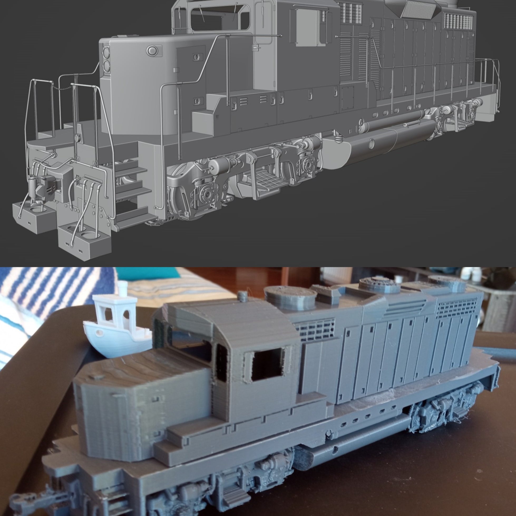 EMD GP20 Diesel Train Locomotive | 3D-printed locally by independent ...