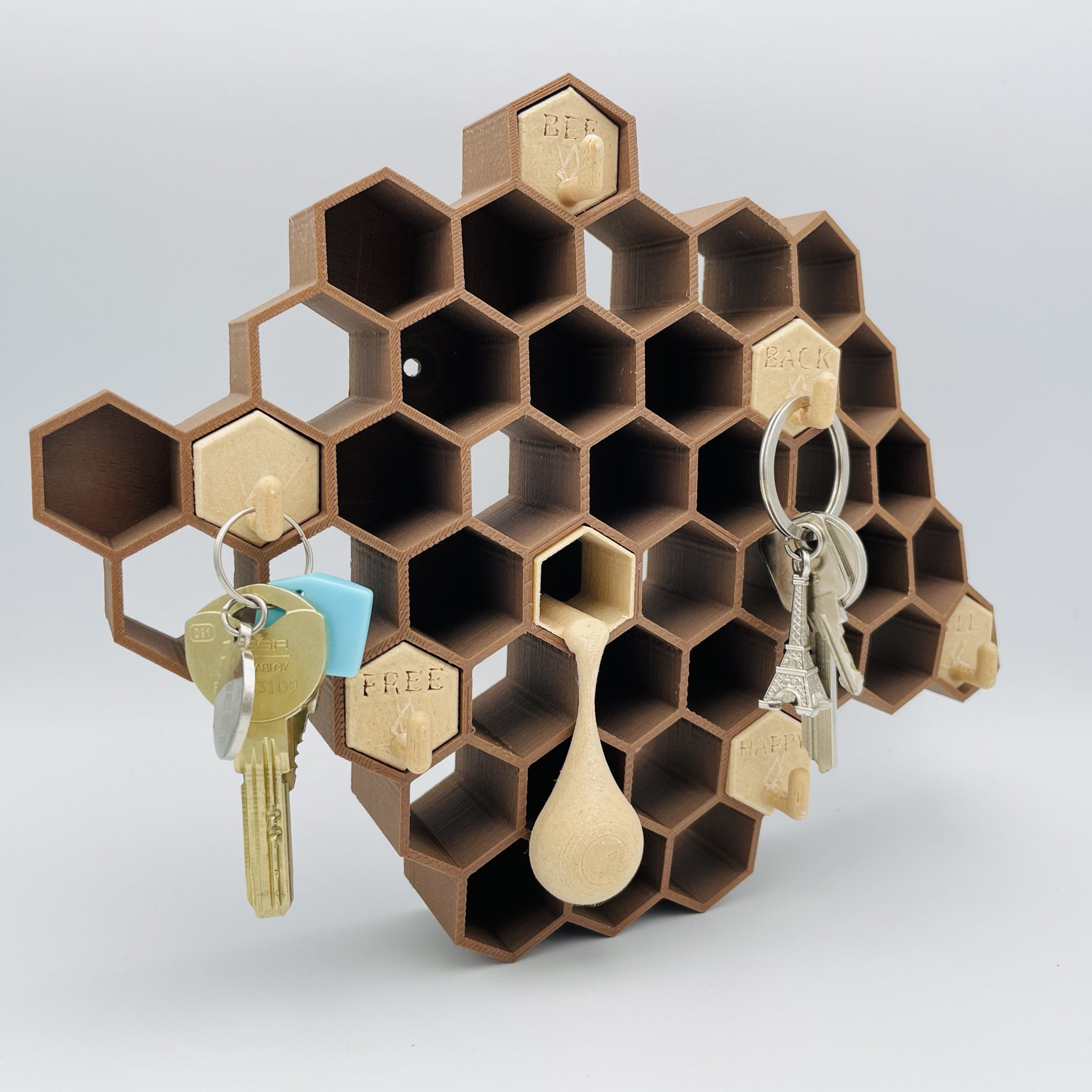 BeeKeys | 3D-printed locally by independent makers.