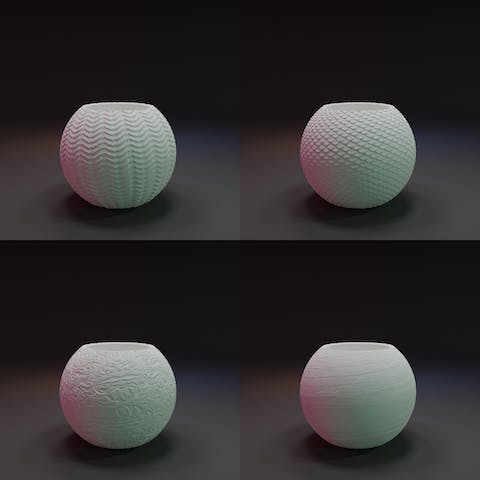 Sphere Flower Pot | 3D-printed locally by independent makers.